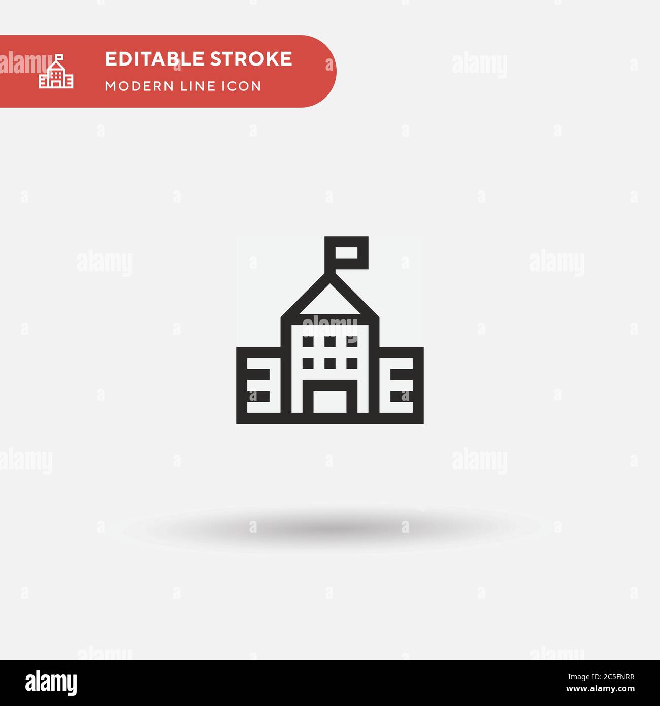 Schools Simple vector icon. Illustration symbol design template for web ...