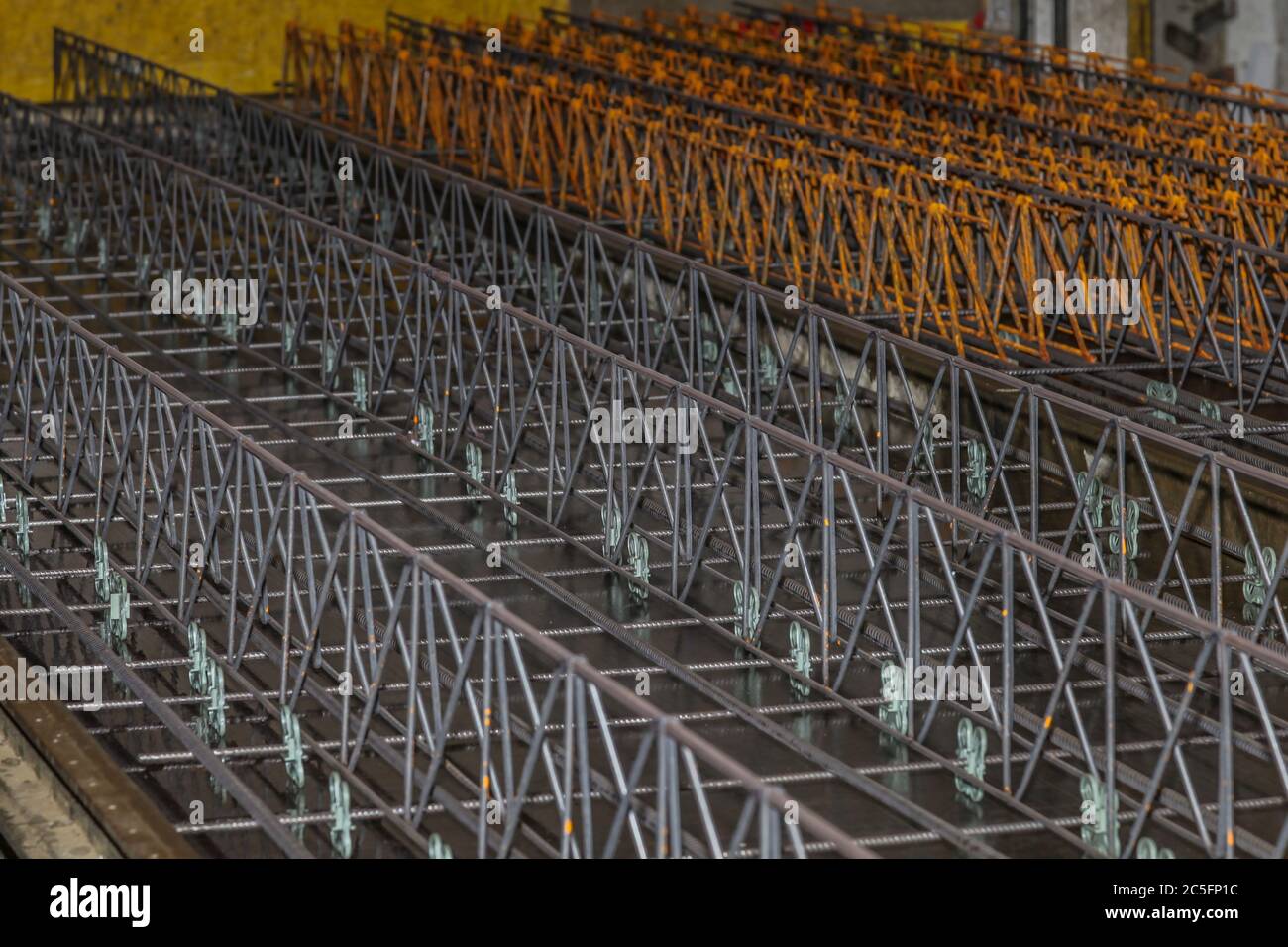 Close up picture of precast girder slab in production Stock Photo - Alamy