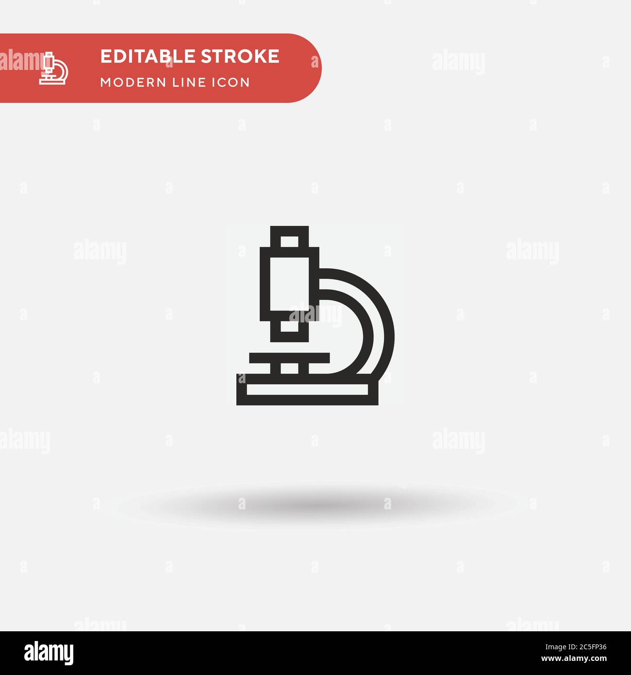 Microscope Simple vector icon. Illustration symbol design template for ...