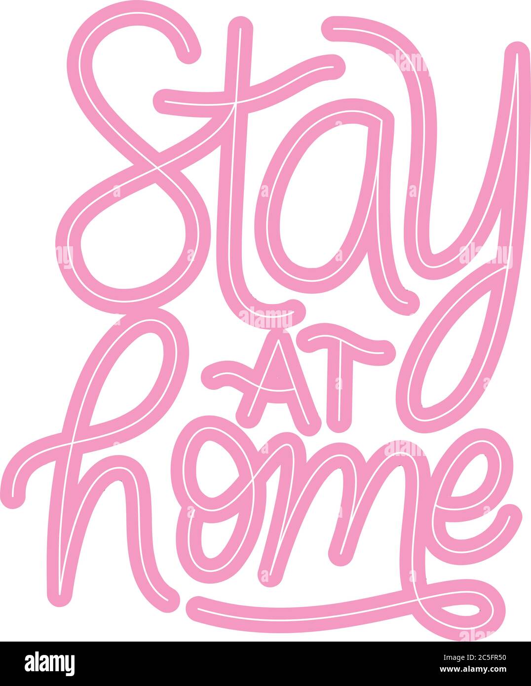 Stay at home text design of Happiness positivity and covid 19 virus ...