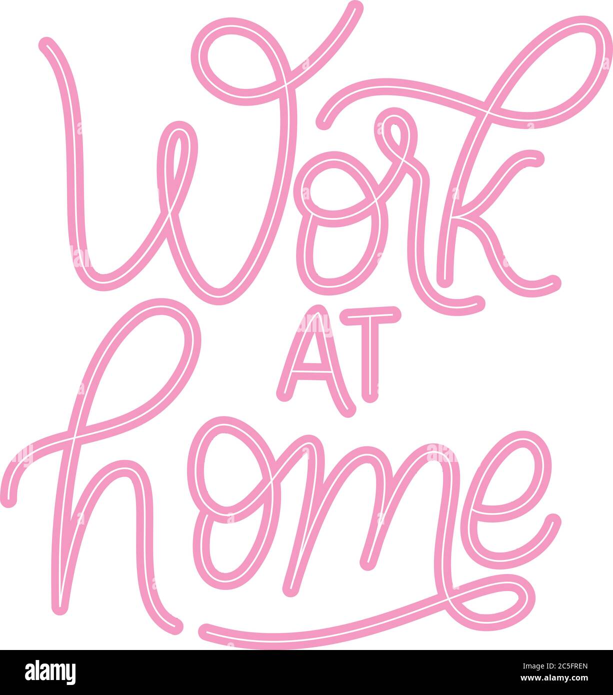 work at home text design of Happiness positivity and covid 19 virus ...