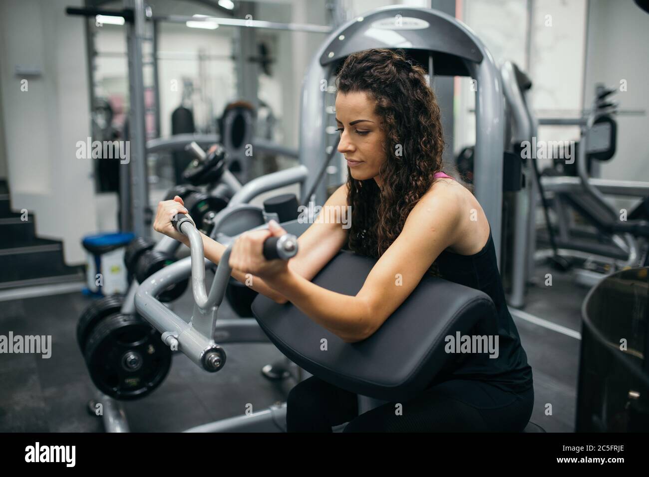 Beautiful fit woman working hi-res stock photography and images - Alamy