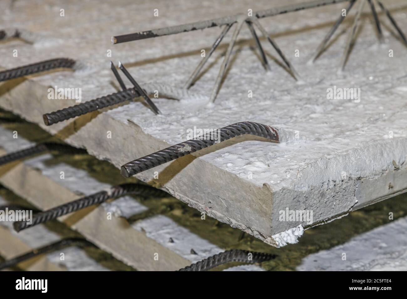 Close up picture of precast girder slab in production Stock Photo - Alamy