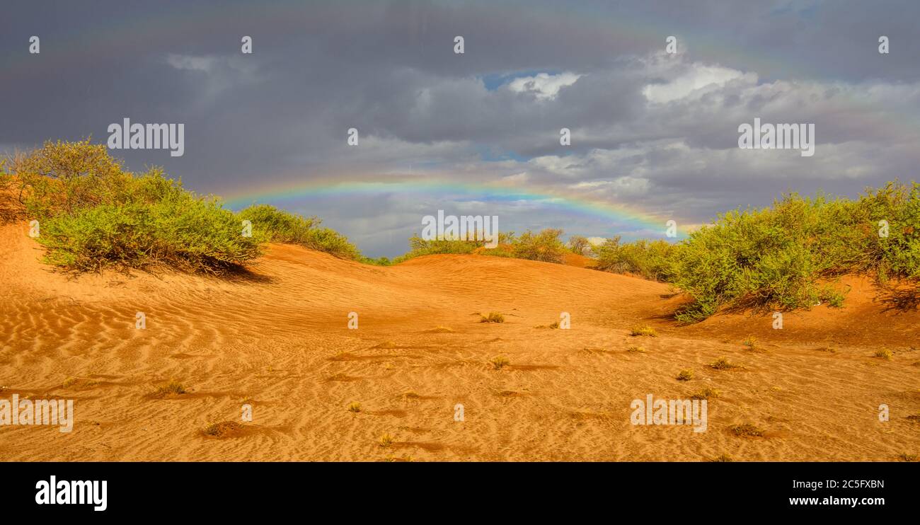 Rainbow in Sossusvlei , Namib-Naukluft National Park , Namibia Stock ...