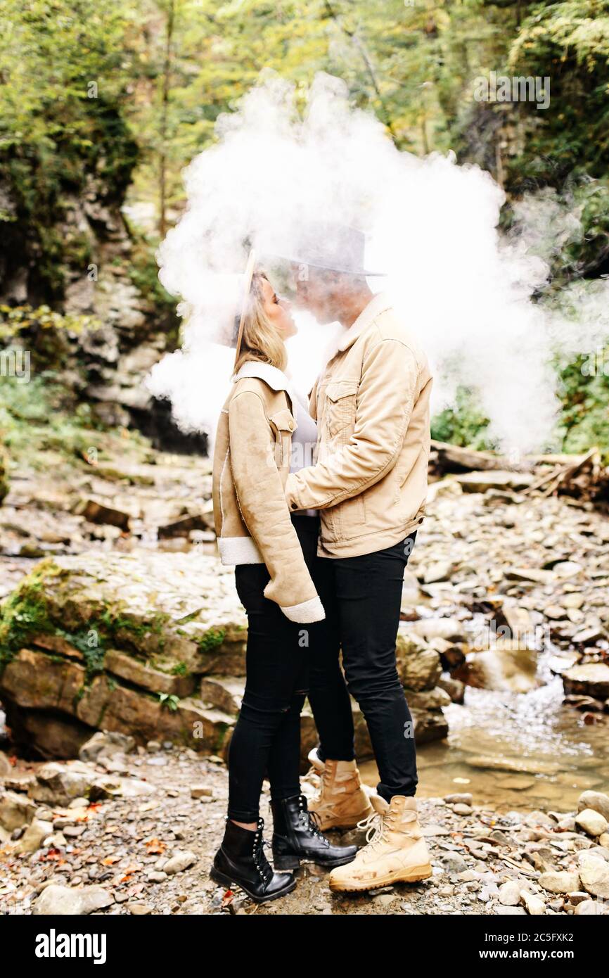Two People Cigarette Together High Resolution Stock Photography and ...