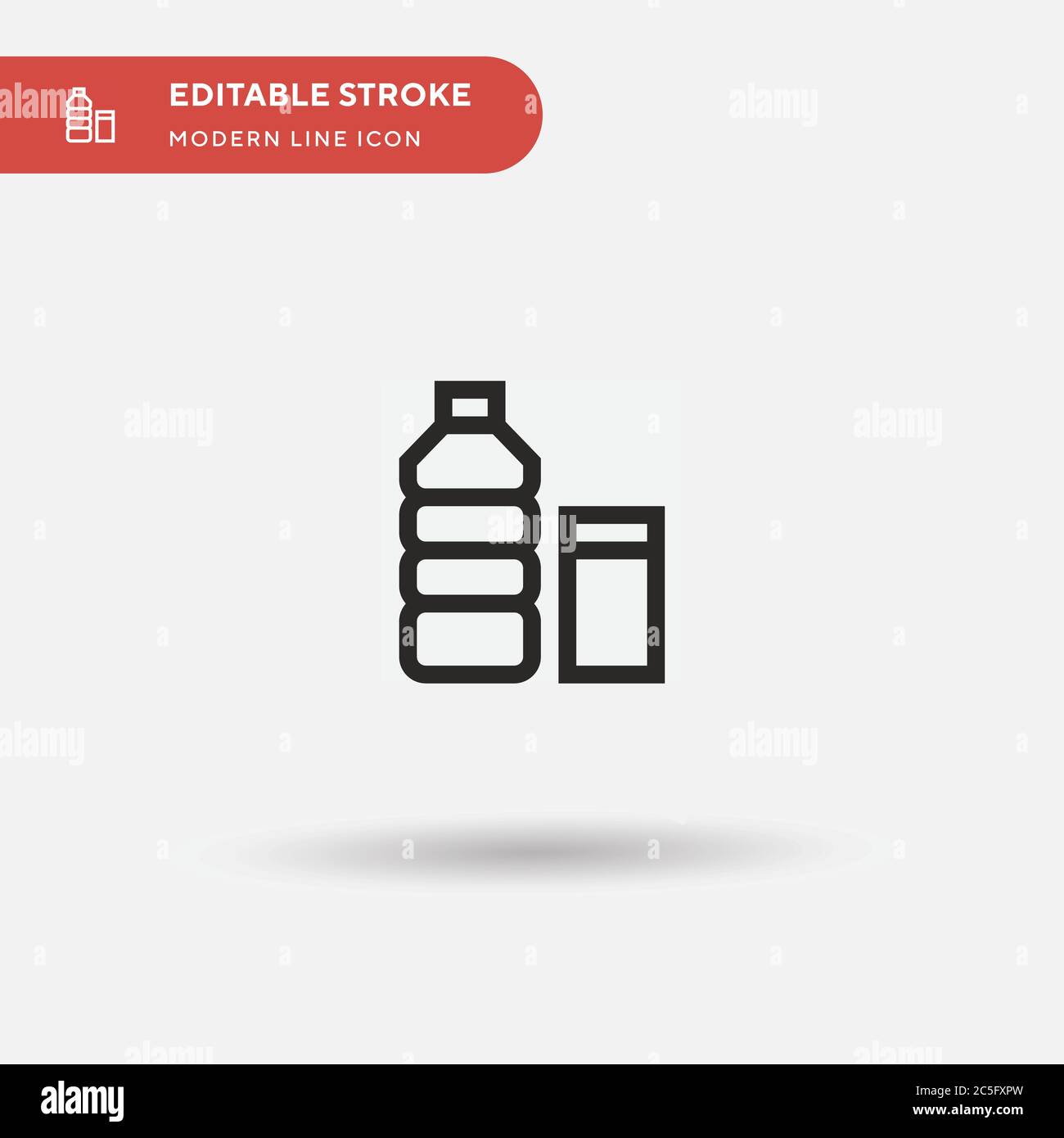 Water Bottle Simple vector icon. Illustration symbol design template ...