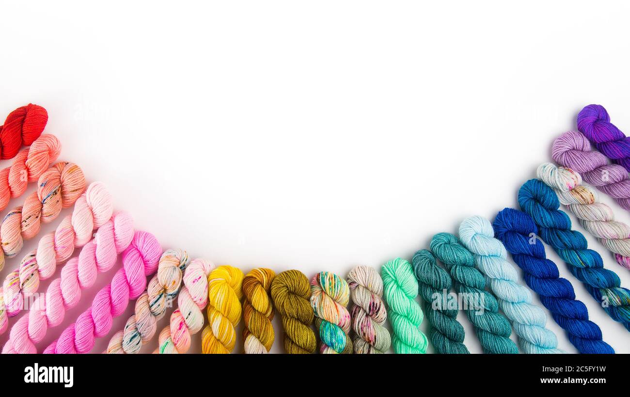 Rainbow yarn hi-res stock photography and images - Alamy