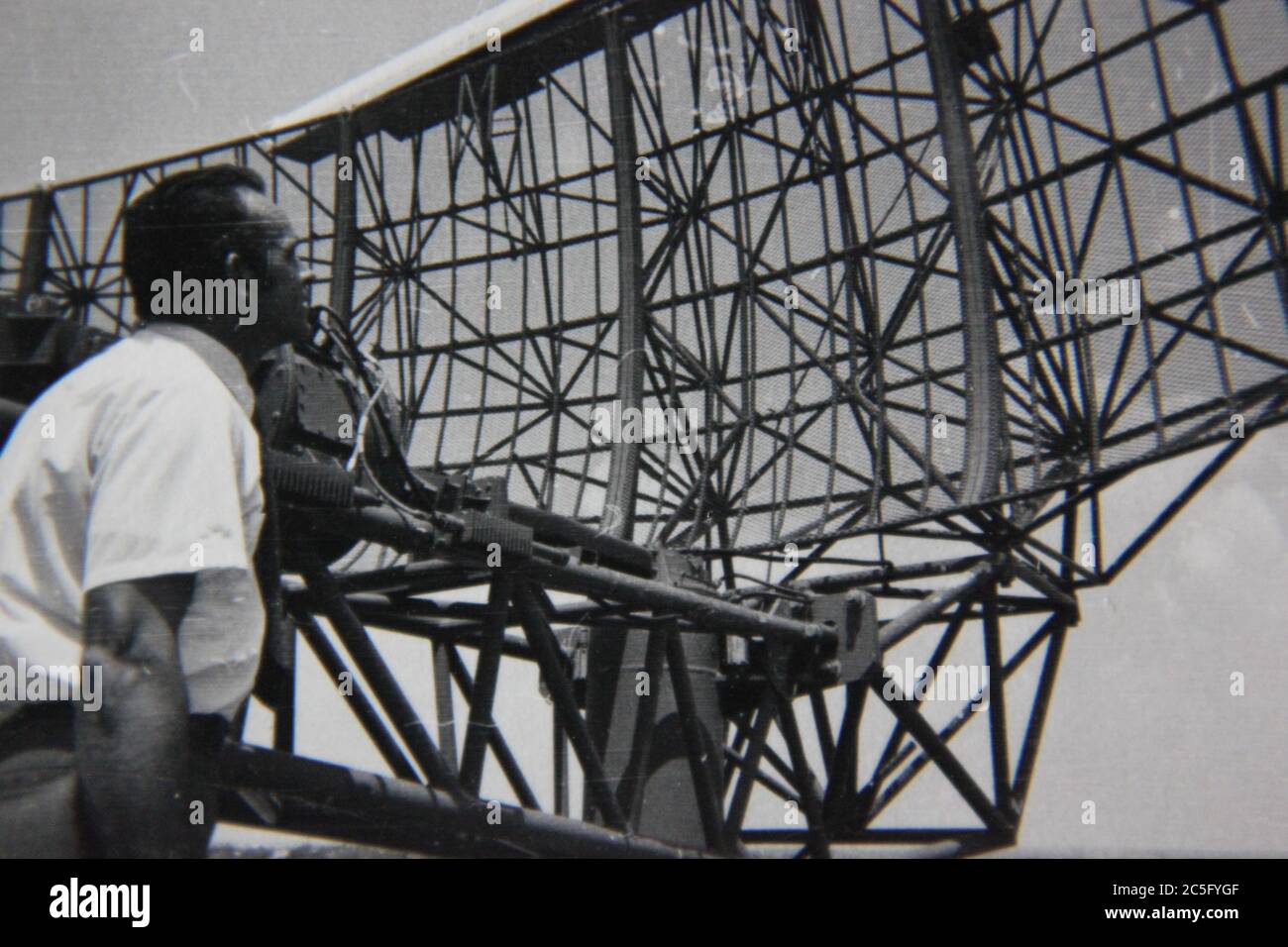 Fine 70s vintage lifestyle black and white photography of an airport ...