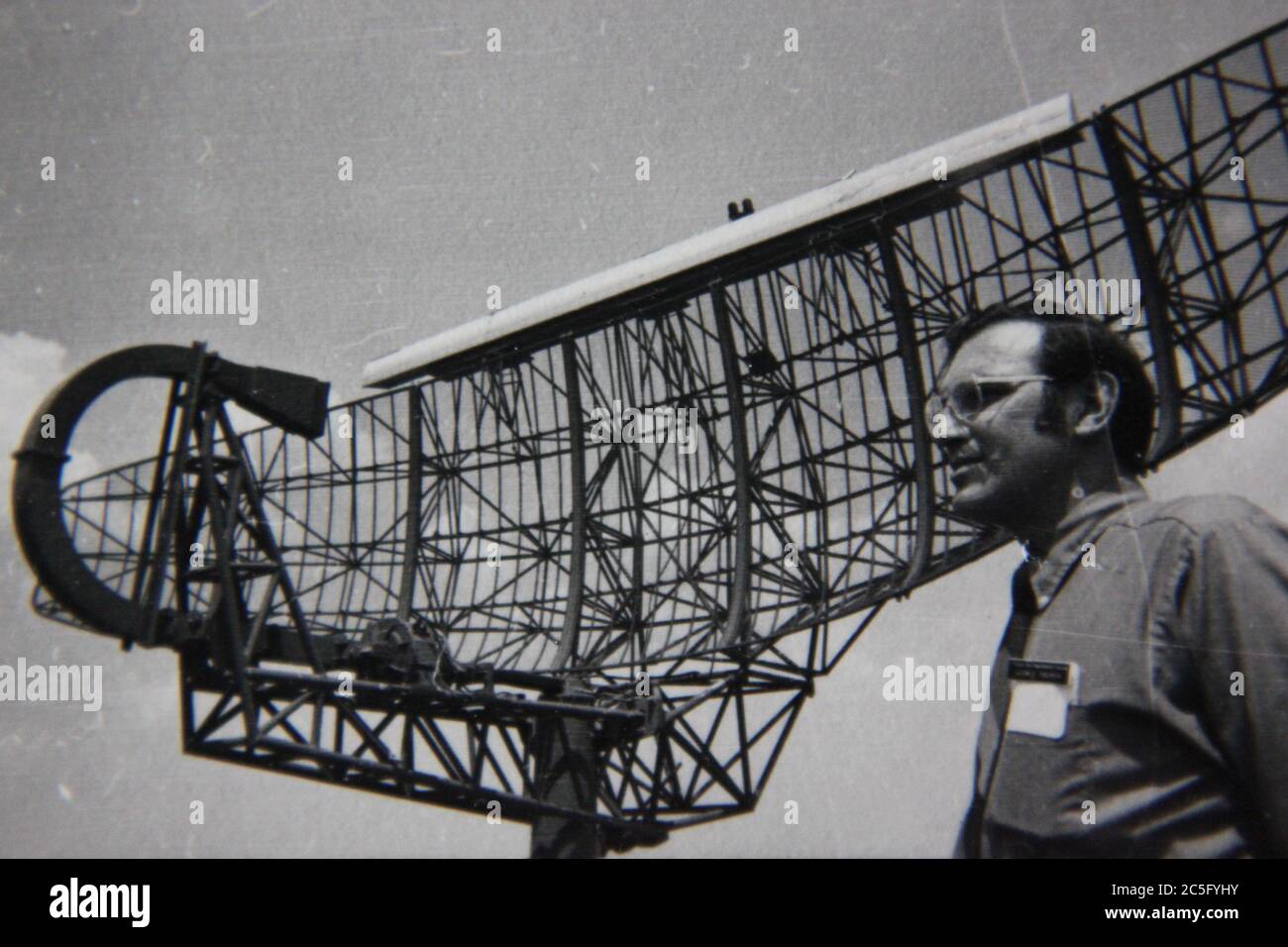 Fine 70s vintage lifestyle black and white photography of an airport ...