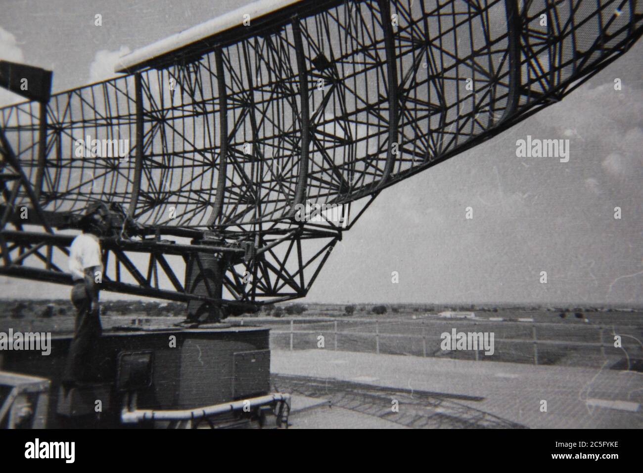 Fine 70s vintage lifestyle black and white photography of an airport ...
