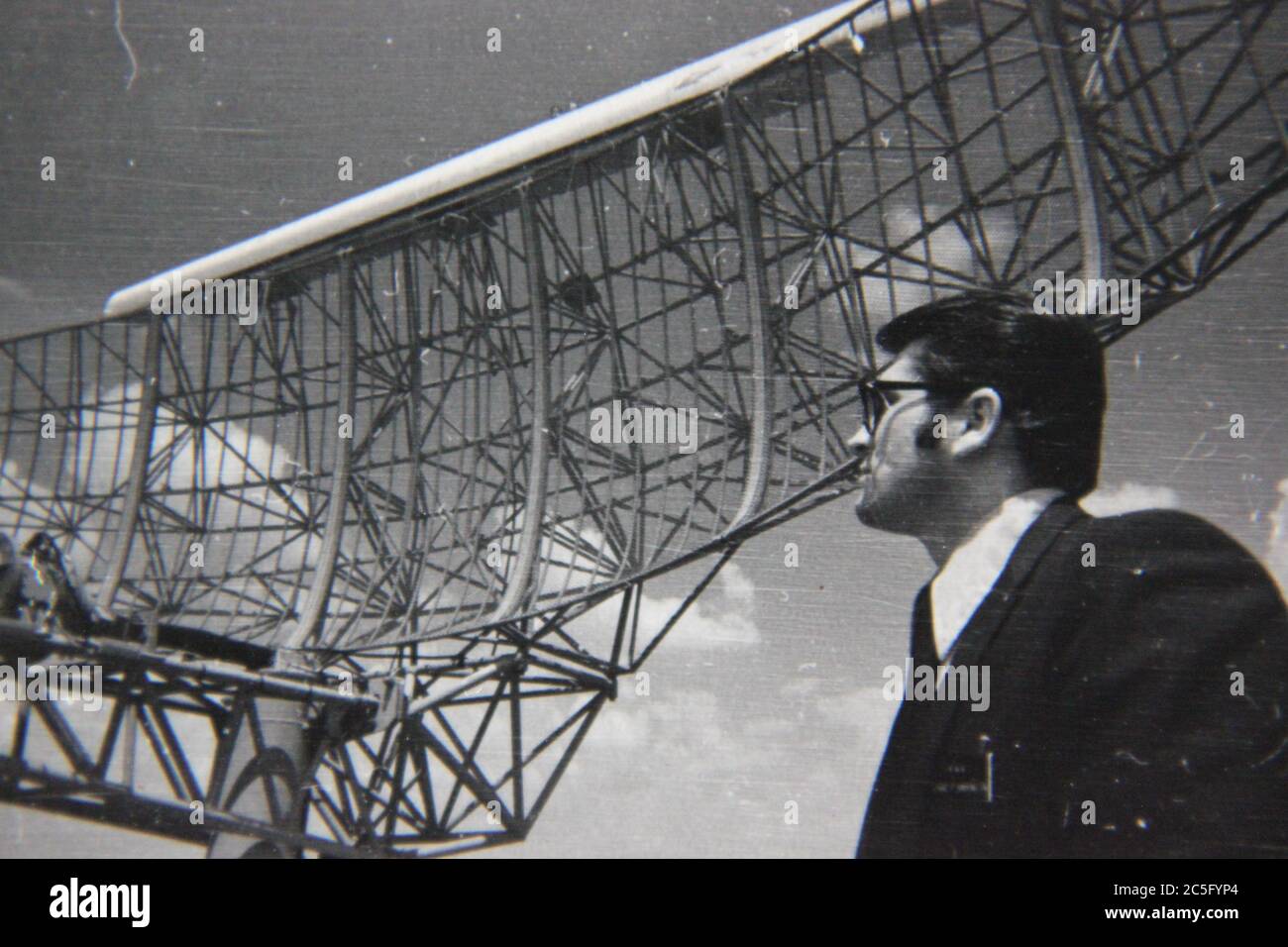 Fine 70s vintage lifestyle black and white photography of an airport ...