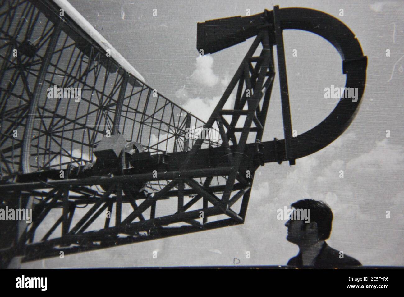 Fine 70s vintage lifestyle black and white photography of an airport ...