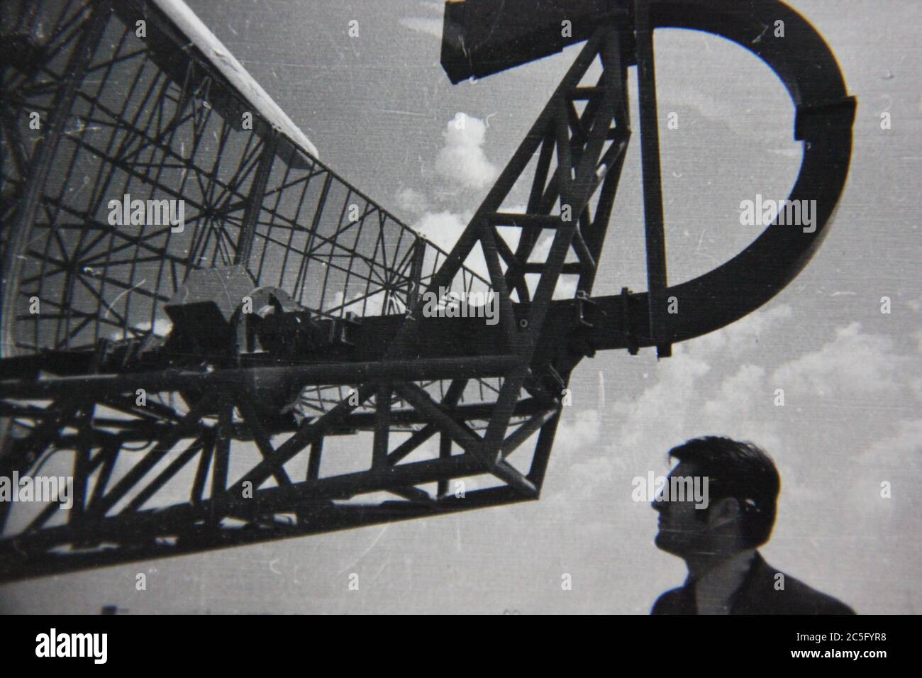 Fine 70s vintage lifestyle black and white photography of an airport ...