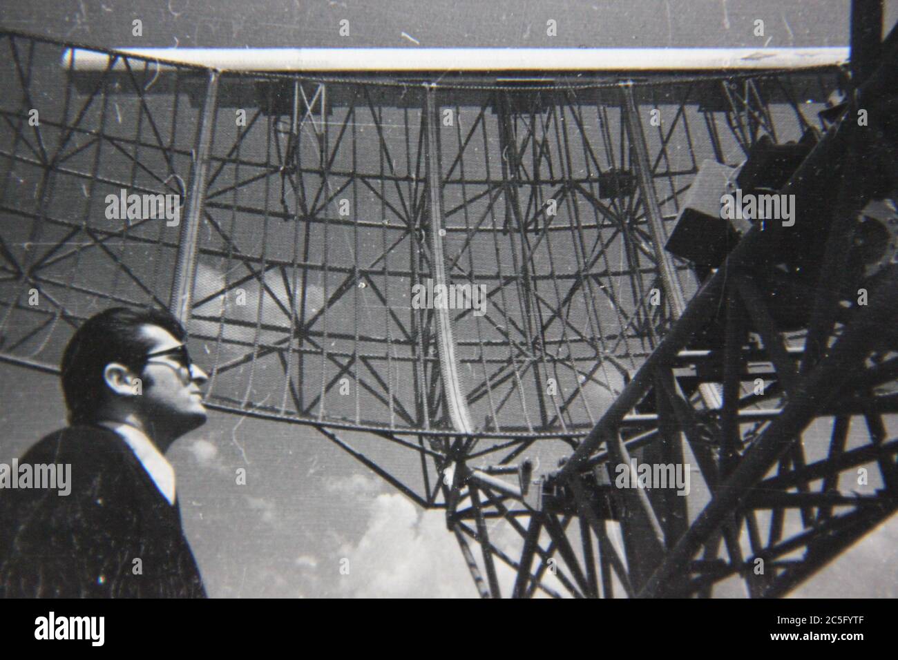 Fine 70s vintage lifestyle black and white photography of an airport ...