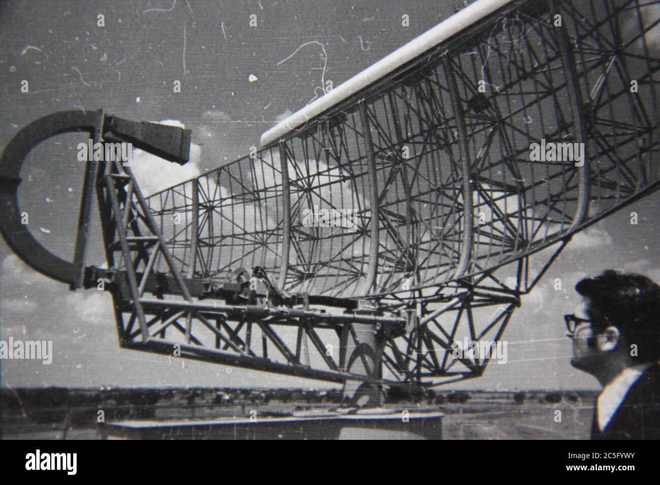 Fine 70s vintage lifestyle black and white photography of an airport ...