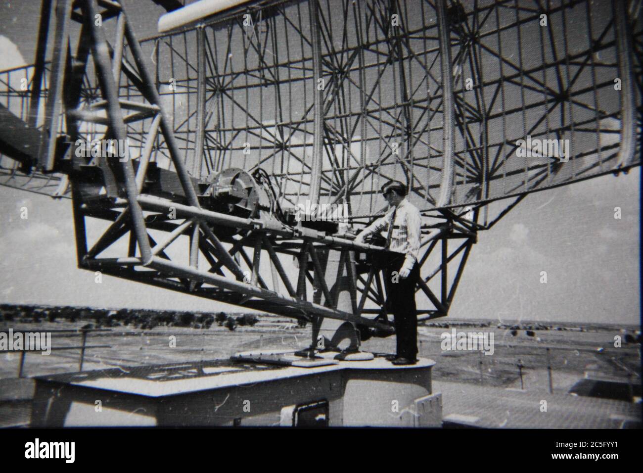 Fine 70s vintage lifestyle black and white photography of an airport ...