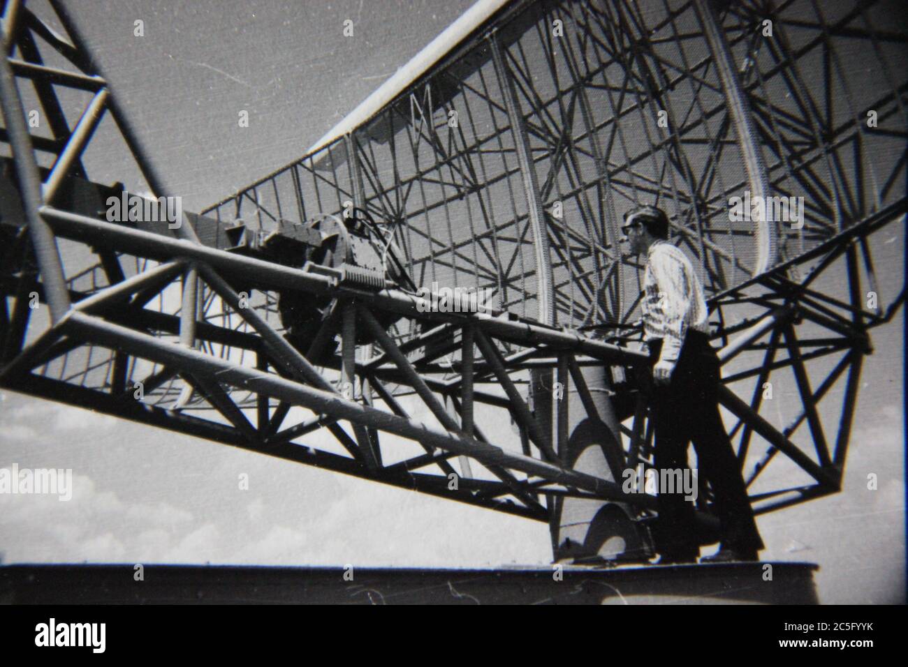 Fine 70s vintage lifestyle black and white photography of an airport ...