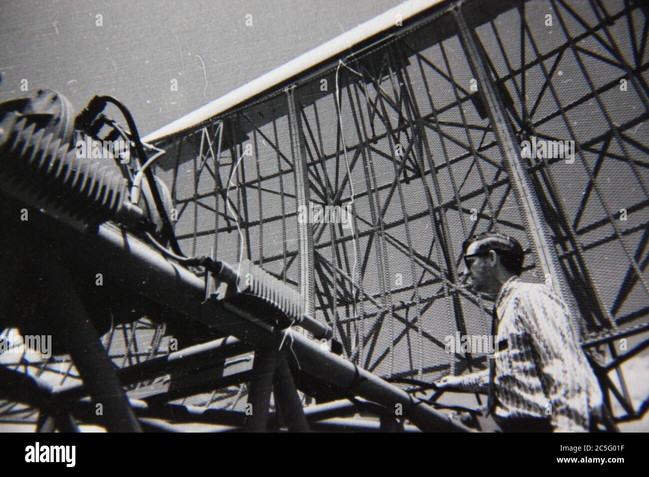 Fine 70s vintage lifestyle black and white photography of an airport ...