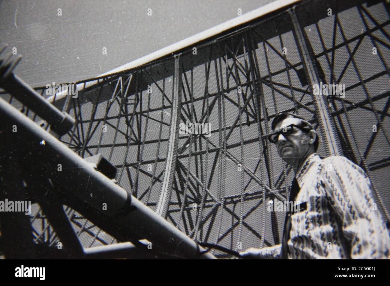 Fine 70s vintage lifestyle black and white photography of an airport ...