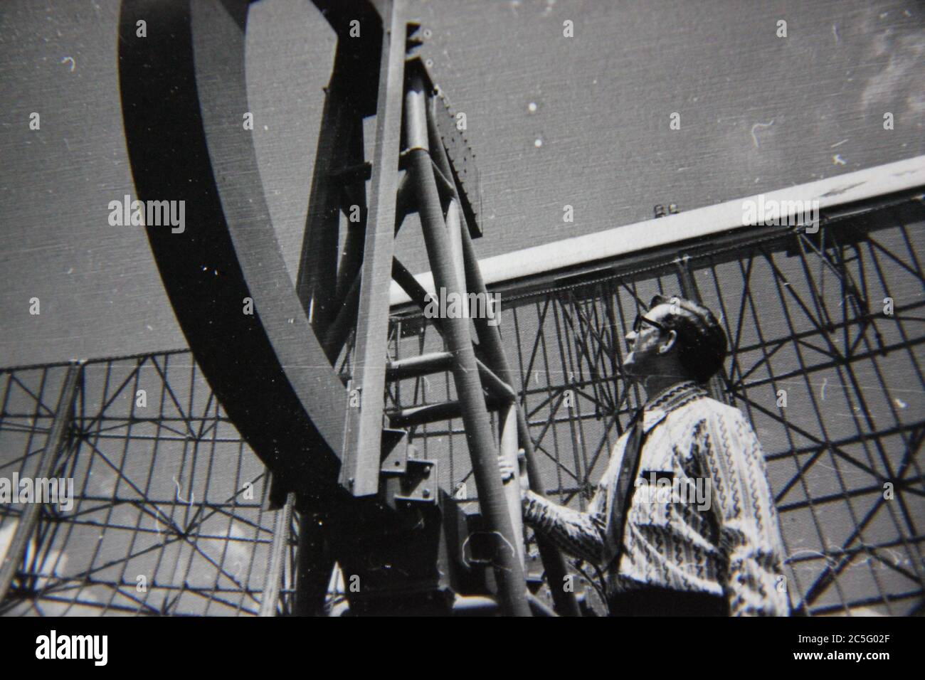 Fine 70s vintage lifestyle black and white photography of an airport ...