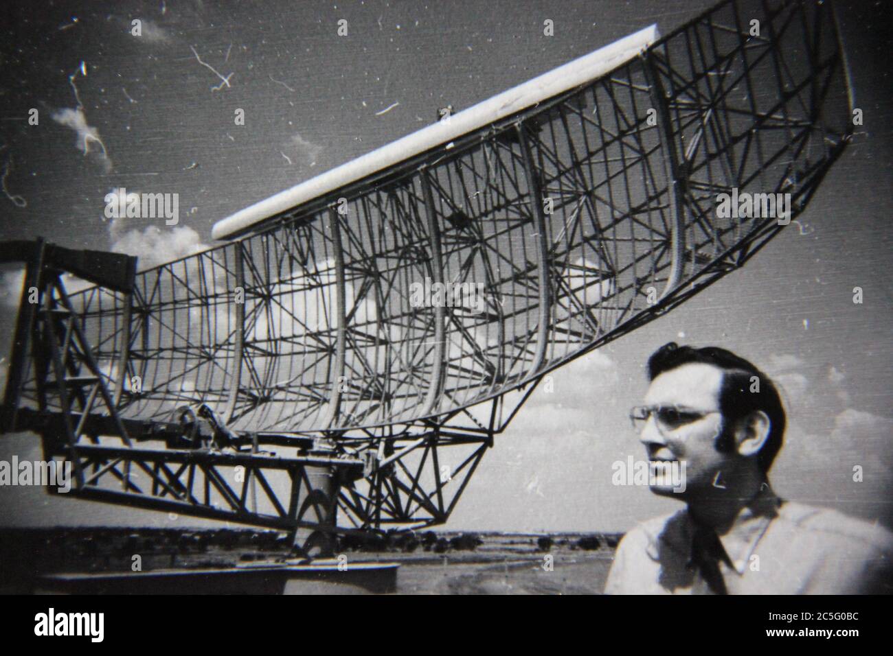 Fine 70s vintage lifestyle black and white photography of an airport ...