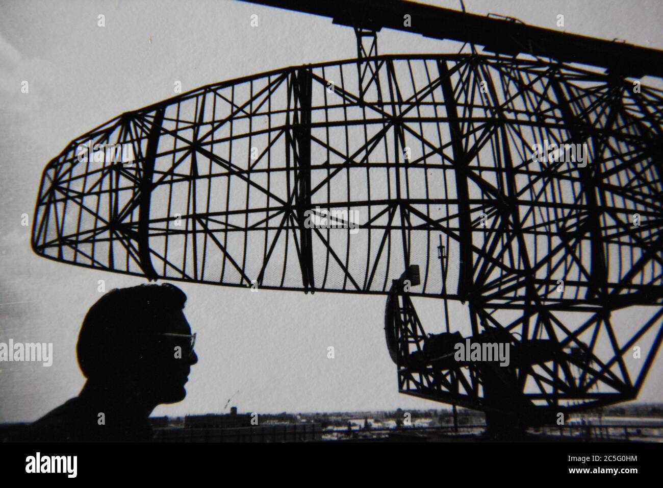 Fine 70s vintage lifestyle black and white photography of an airport ...