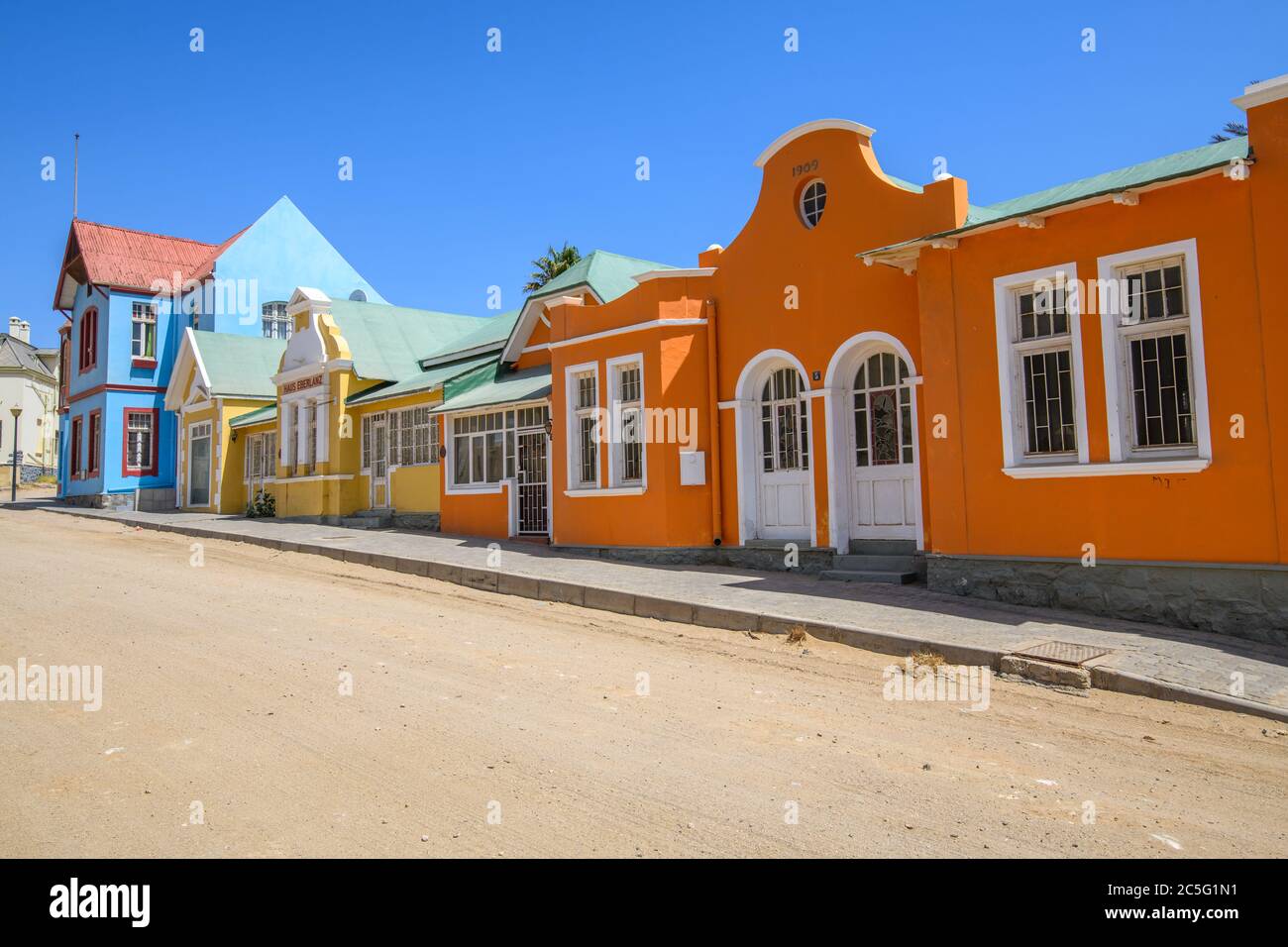 Colorful German Architecture of Luderitz, Namibia Stock Photo - Alamy