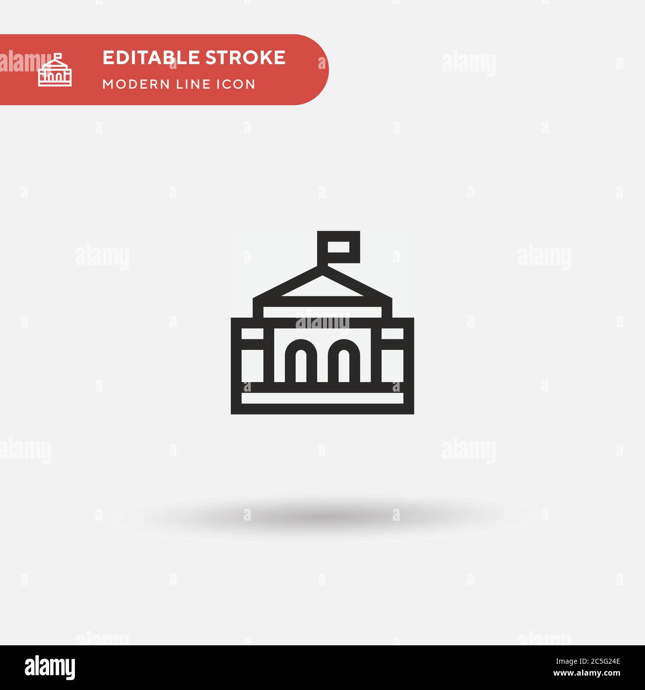 University Simple vector icon. Illustration symbol design template for ...