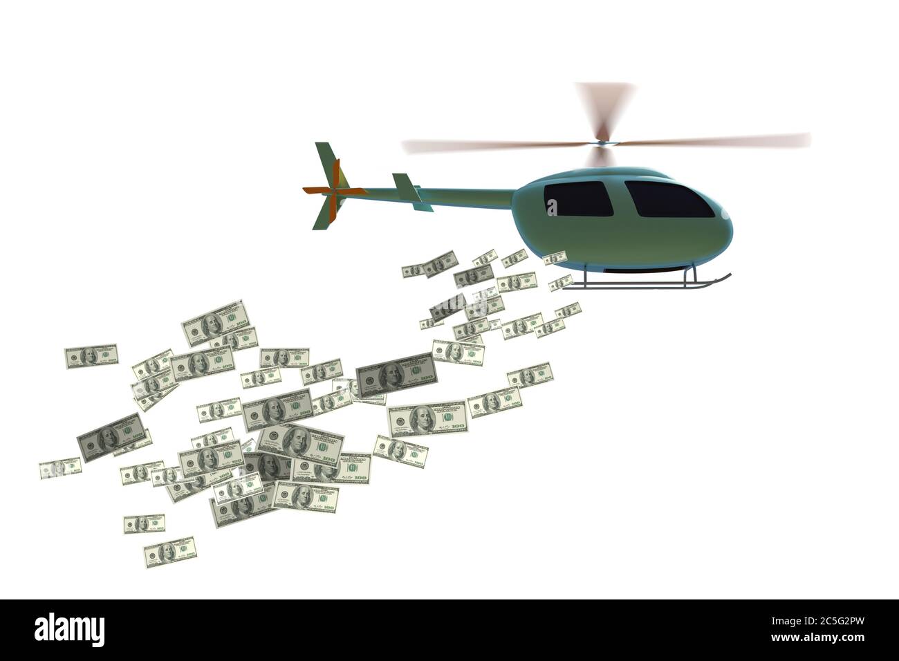 Concept of helicopter money in the economic stimulation Stock Photo - Alamy
