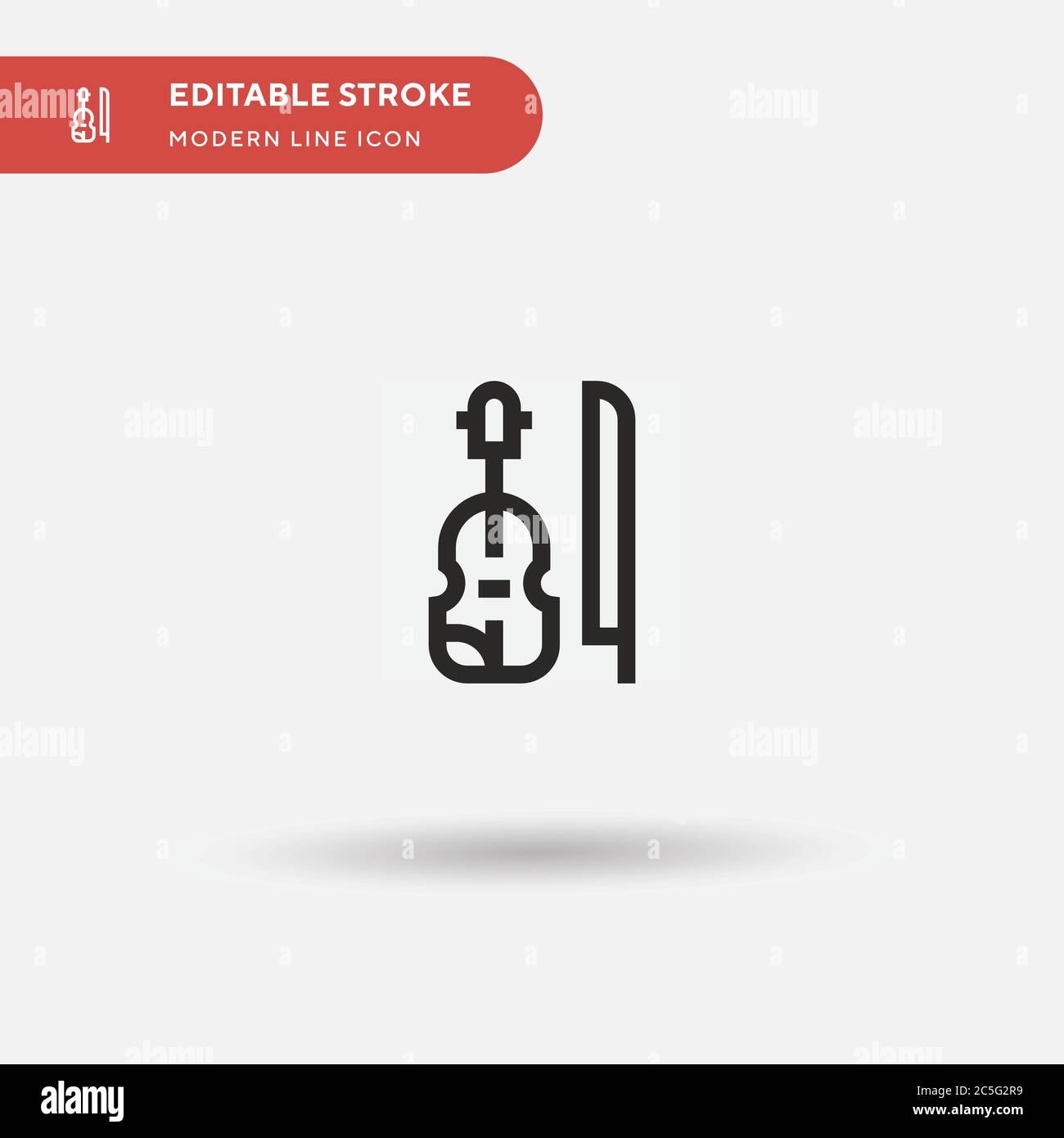 Violin Simple vector icon. Illustration symbol design template for web ...