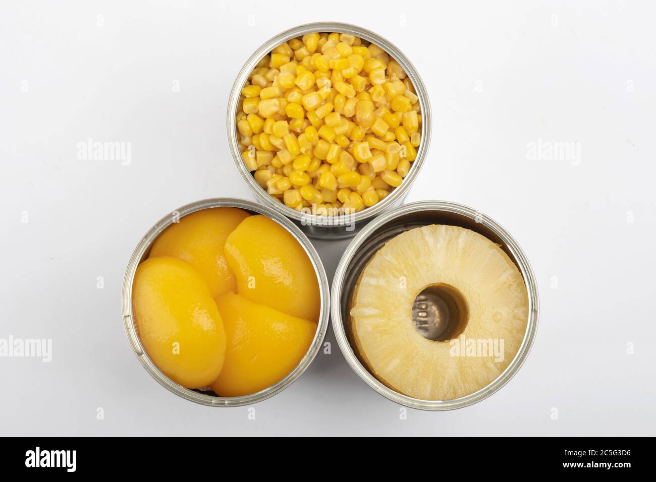 Instant food products concept- dry instant noodles, luncheon meat ...