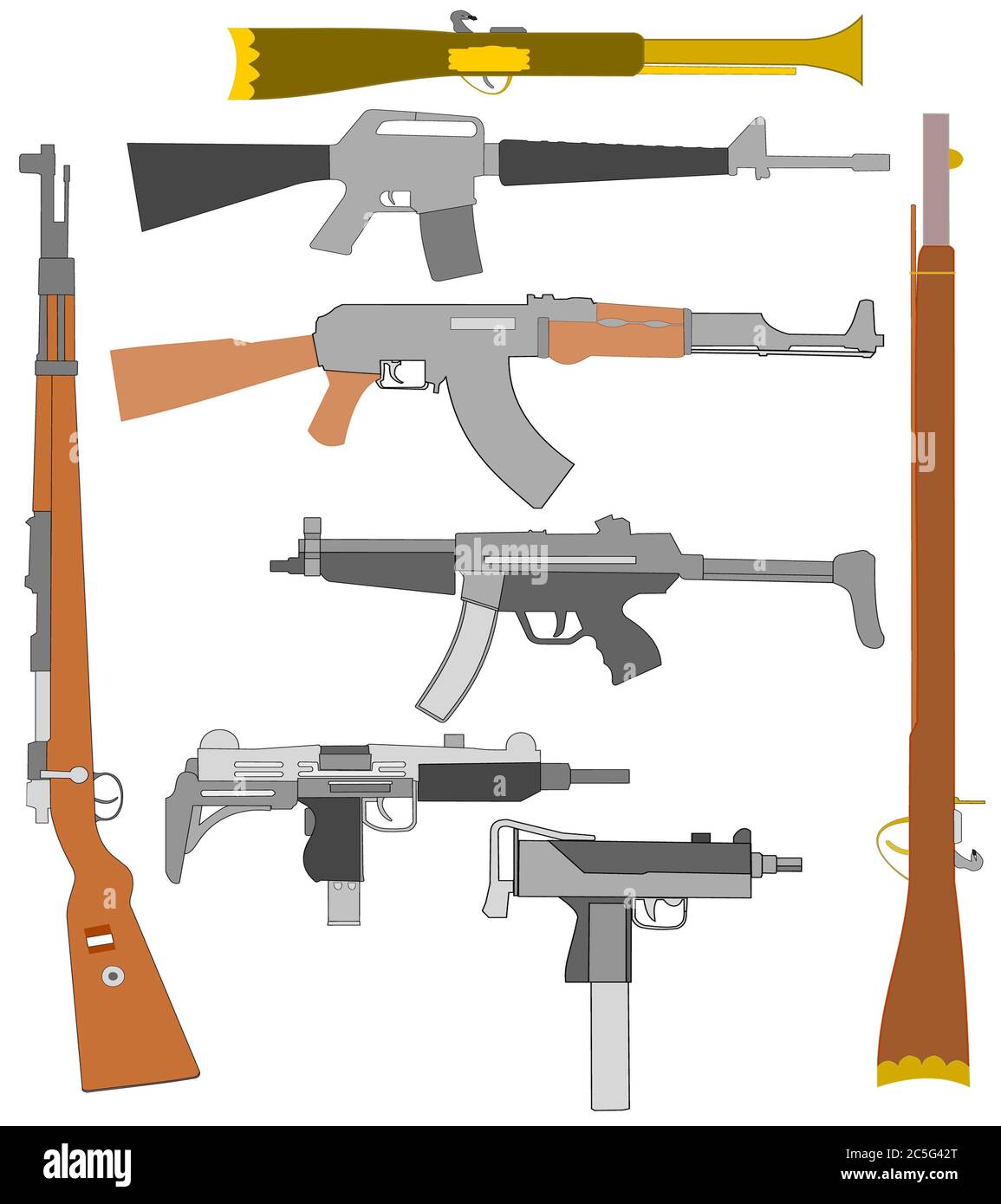 Kentucky long rifles Cut Out Stock Images & Pictures - Alamy