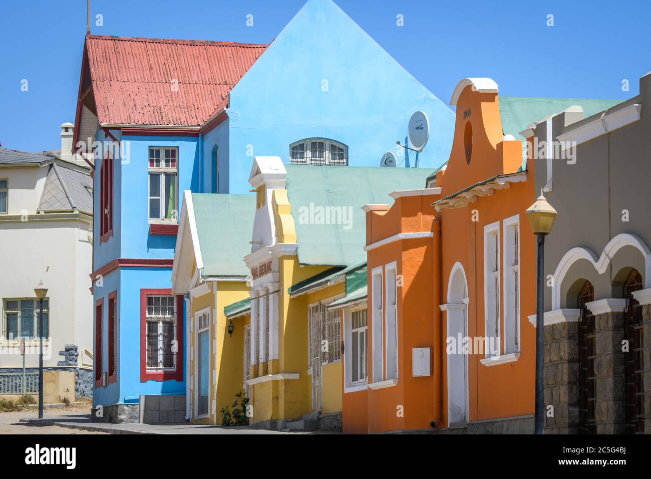Old German Architecture in Luderitz, Namibia Stock Photo - Alamy