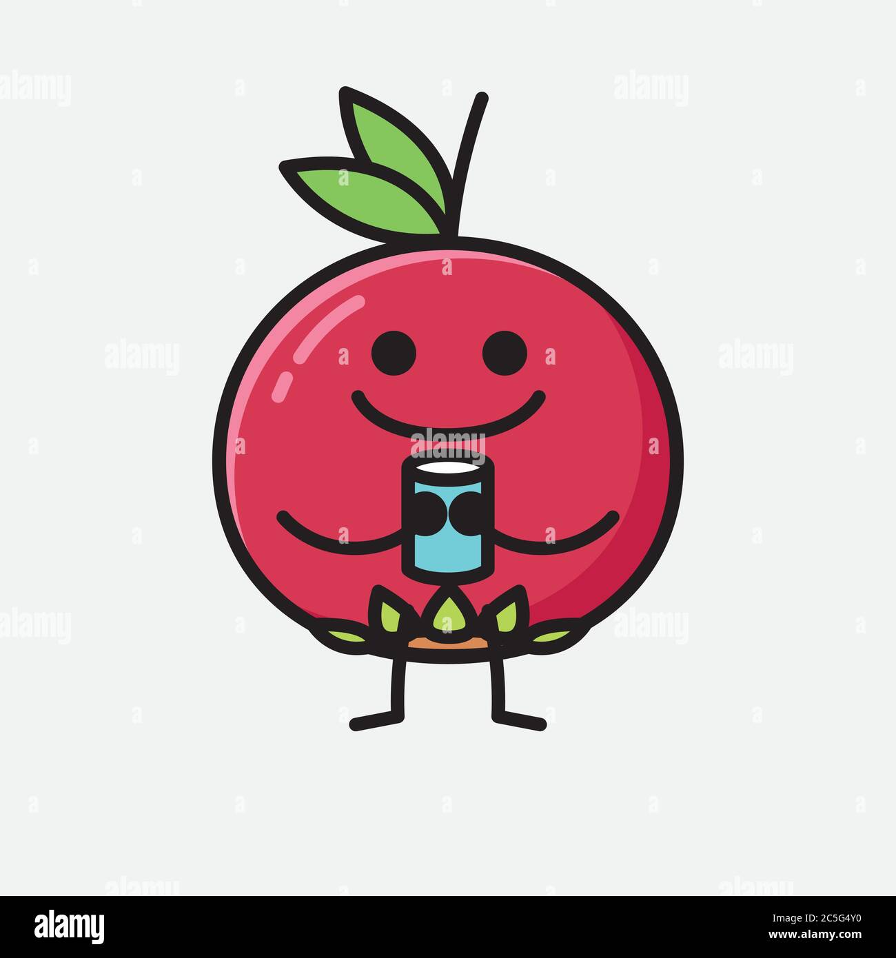 An illustration of Cute Ugni Fruit Mascot Vector Character Stock Vector ...