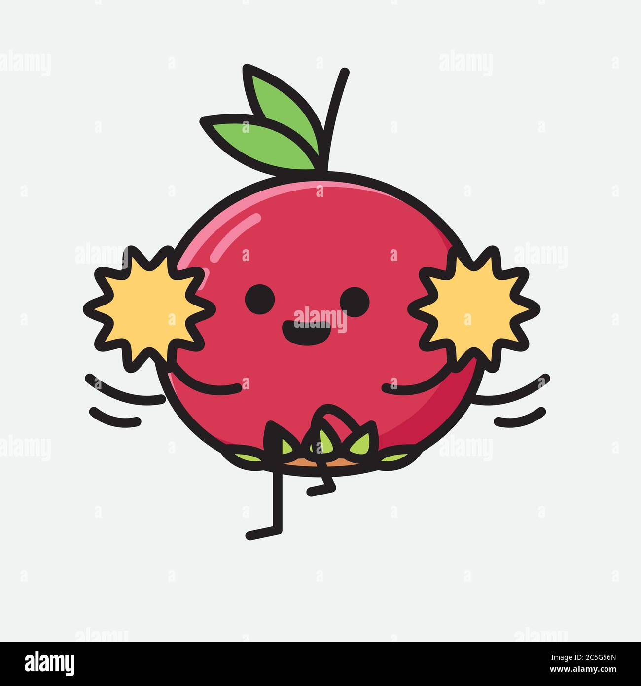 An illustration of Cute Ugni Fruit Mascot Vector Character Stock Vector ...
