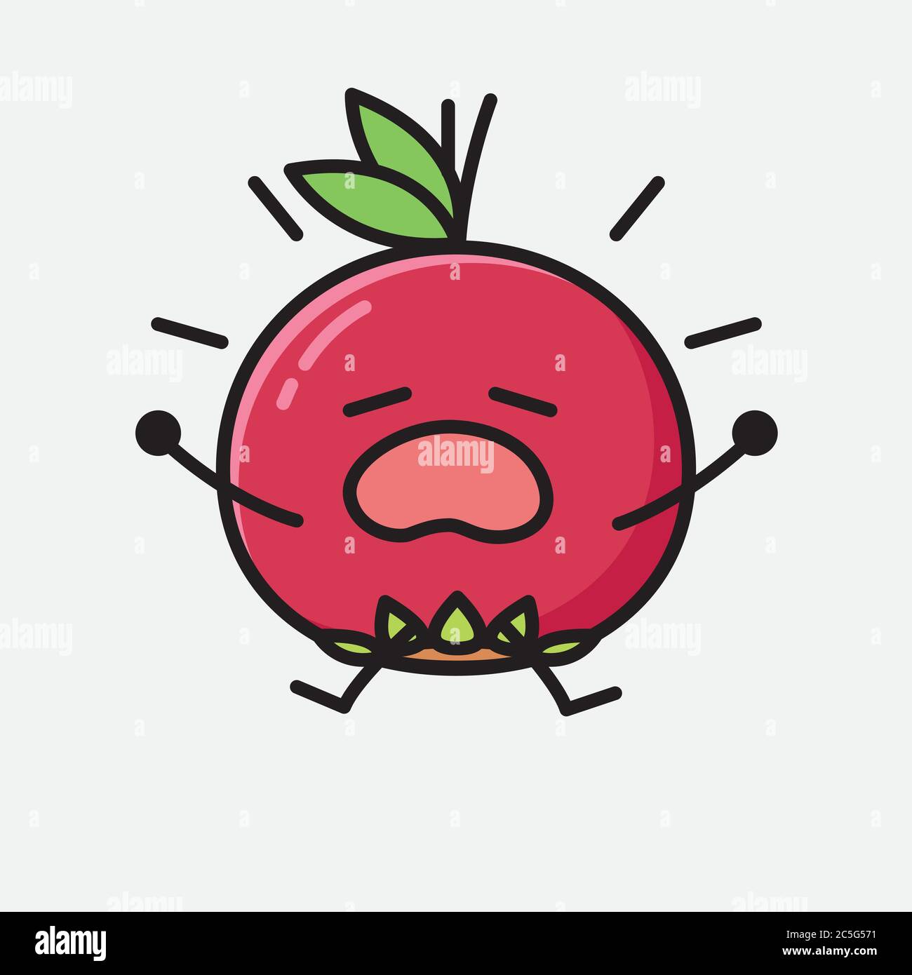 An illustration of Cute Ugni Fruit Mascot Vector Character Stock Vector ...