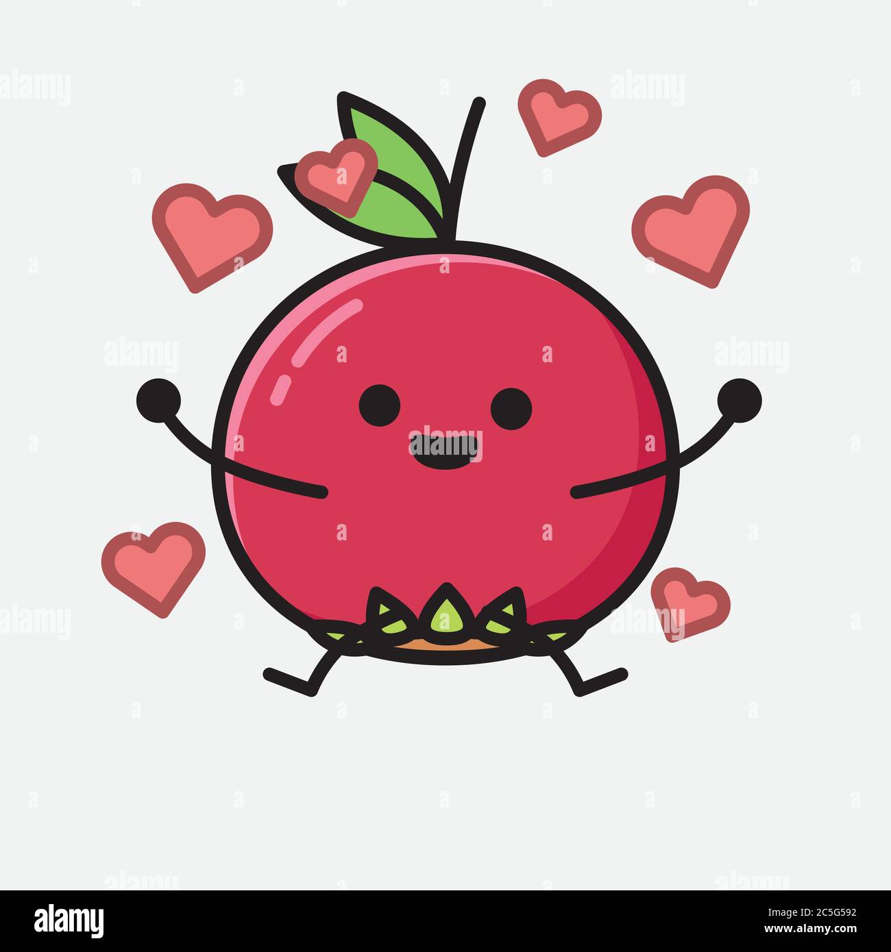 An illustration of Cute Ugni Fruit Mascot Vector Character Stock Vector ...