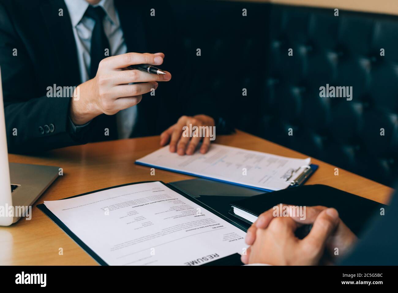 Job interviewer is advising the employee to apply for the job go back ...