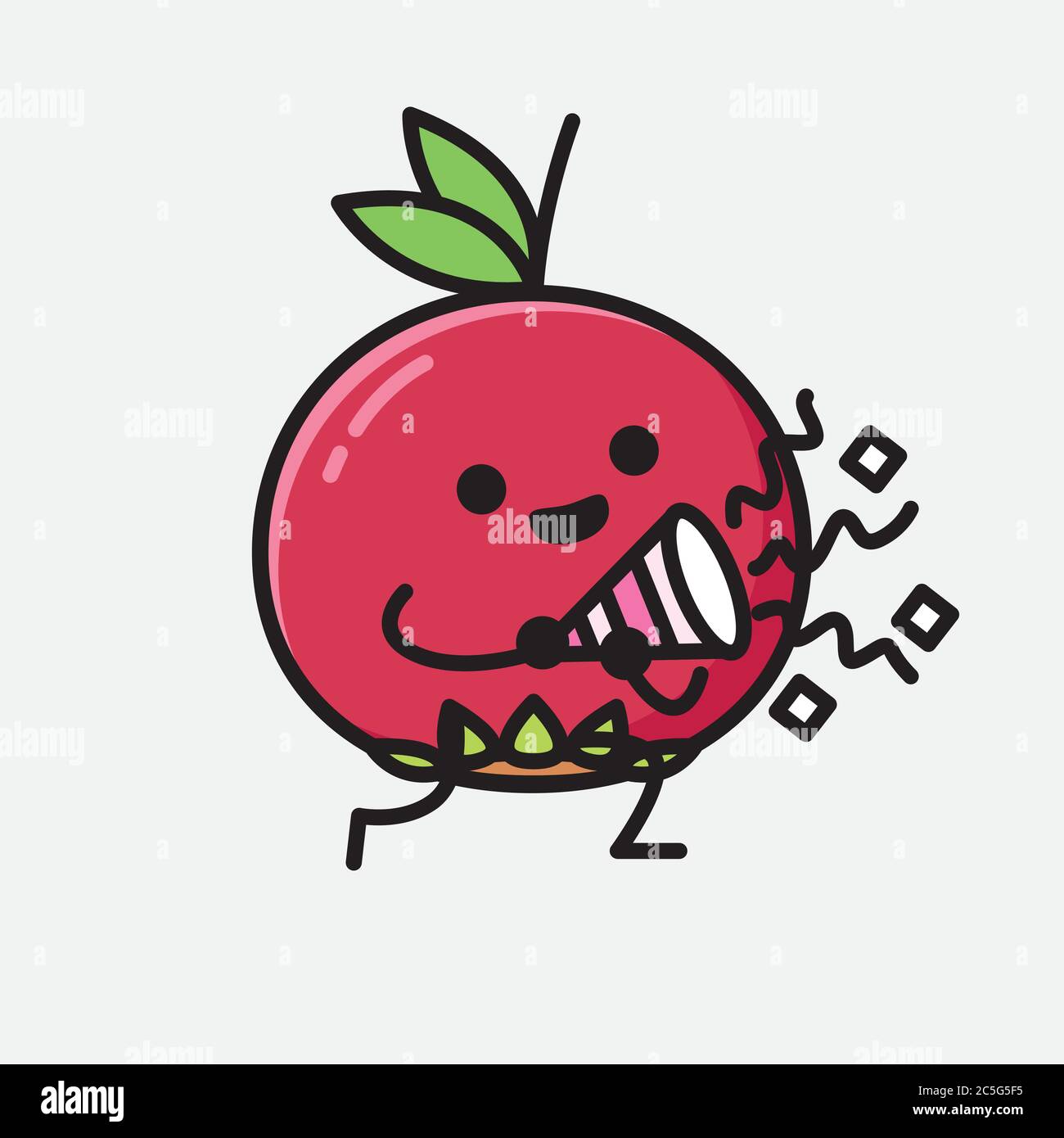 An illustration of Cute Ugni Fruit Mascot Vector Character Stock Vector ...