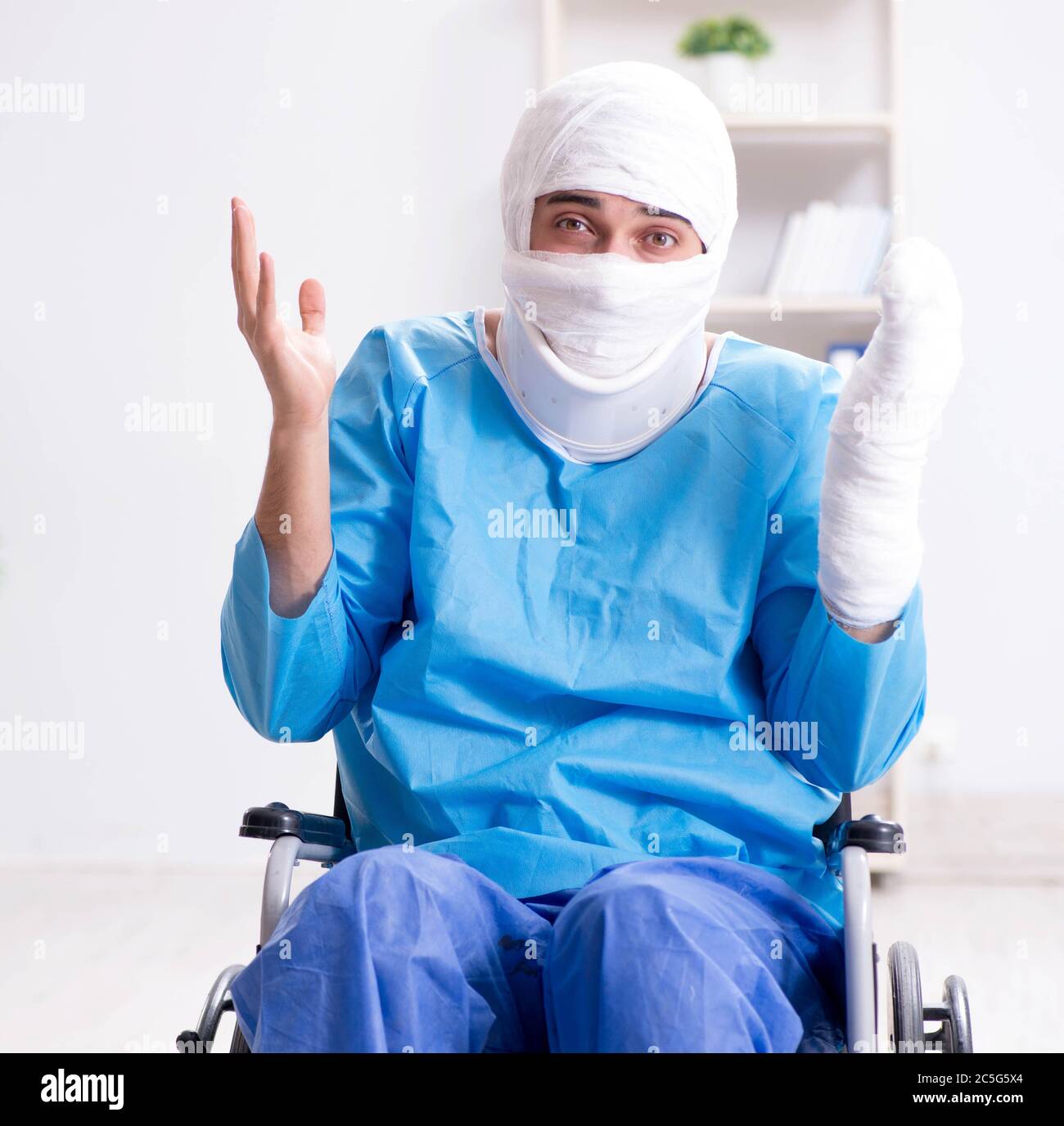 The man suffering from multiple broken bones and fractures Stock Photo ...