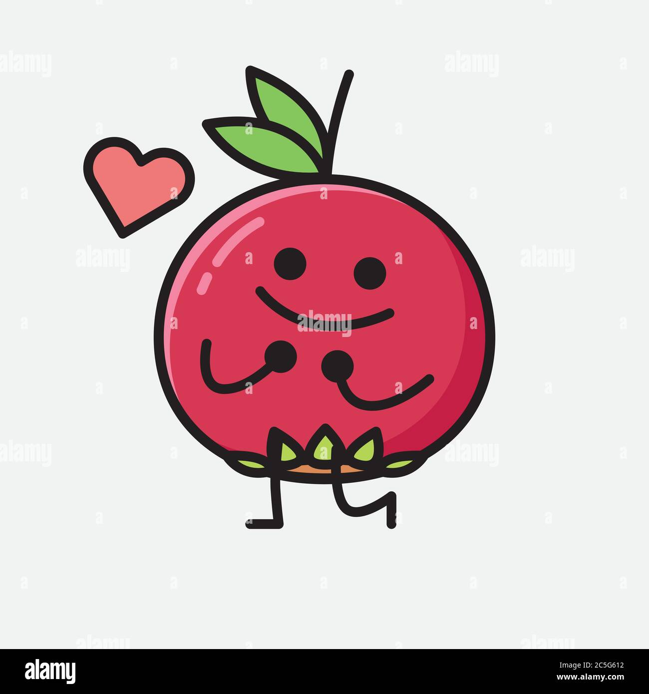 An illustration of Cute Ugni Fruit Mascot Vector Character Stock Vector ...