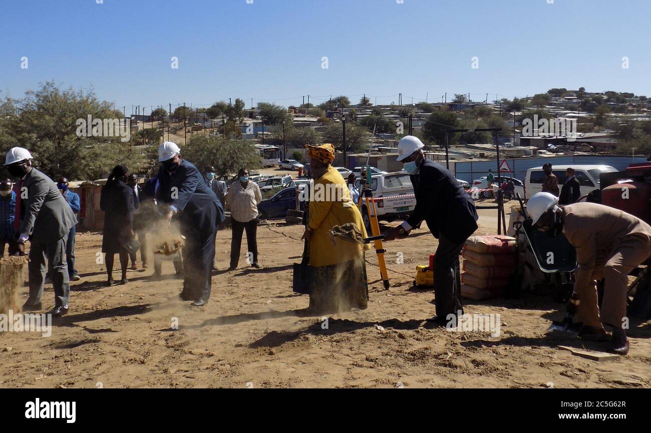 Windhoek, Namibia. 2nd July, 2020. Namibia's Vice President Nangolo ...