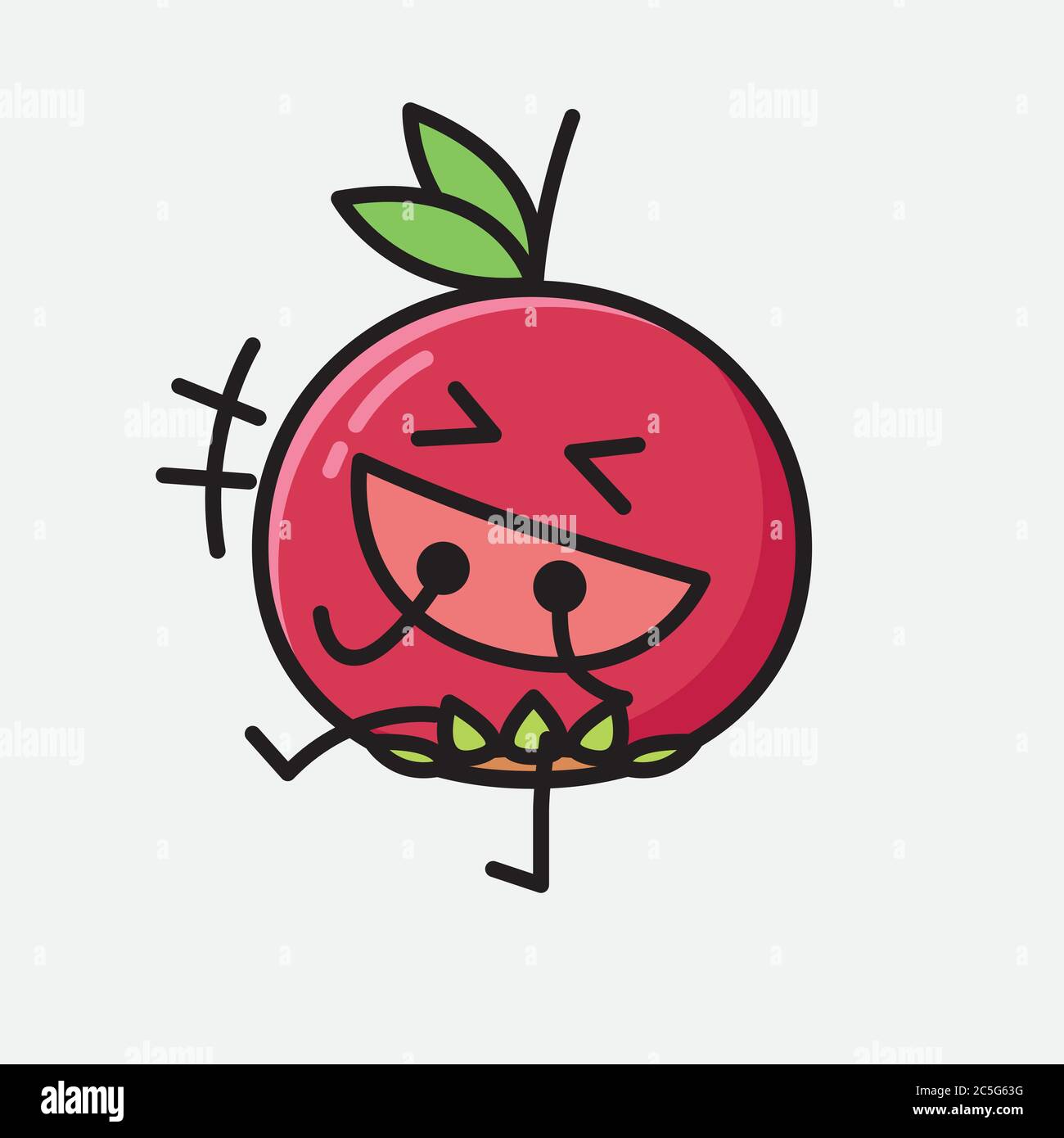 An illustration of Cute Ugni Fruit Mascot Vector Character Stock Vector ...