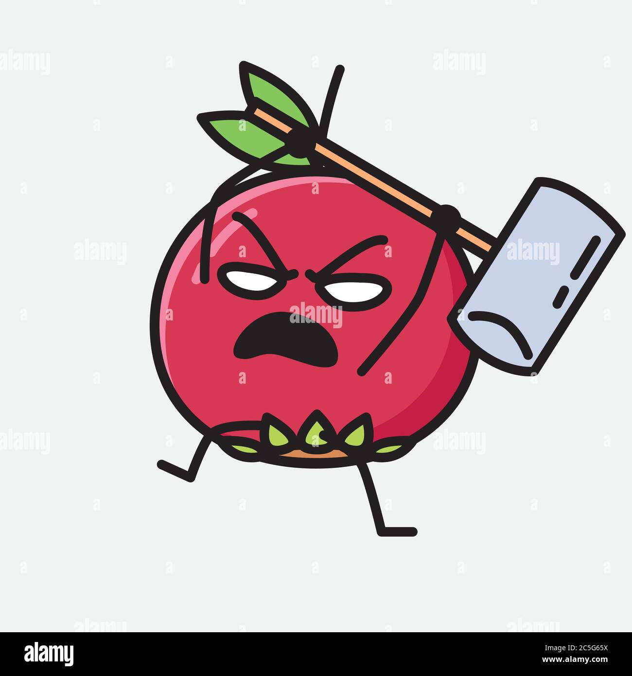 An illustration of Cute Ugni Fruit Mascot Vector Character Stock Vector ...