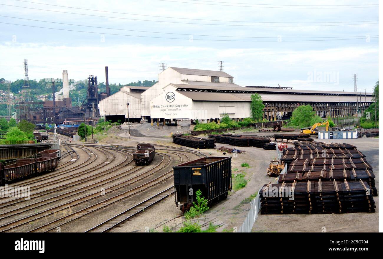 historic steel town of braddock Pa 10 miles up river from pittsburgh ...