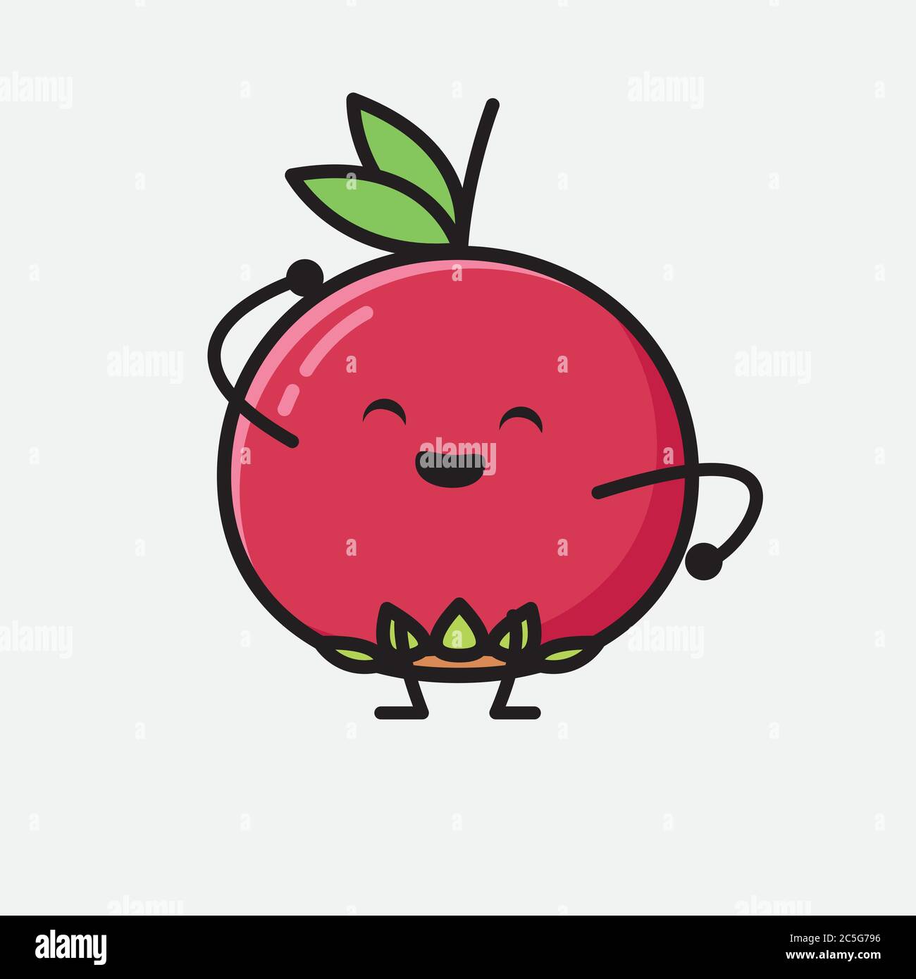 An illustration of Cute Ugni Fruit Mascot Vector Character Stock Vector ...
