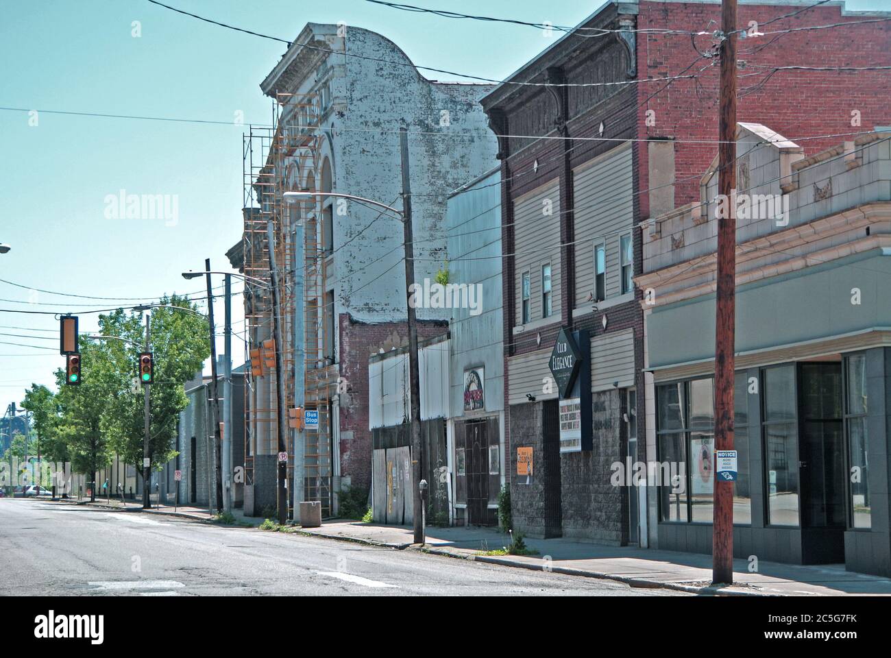 historic steel town of braddock Pa 10 miles up river from pittsburgh ...