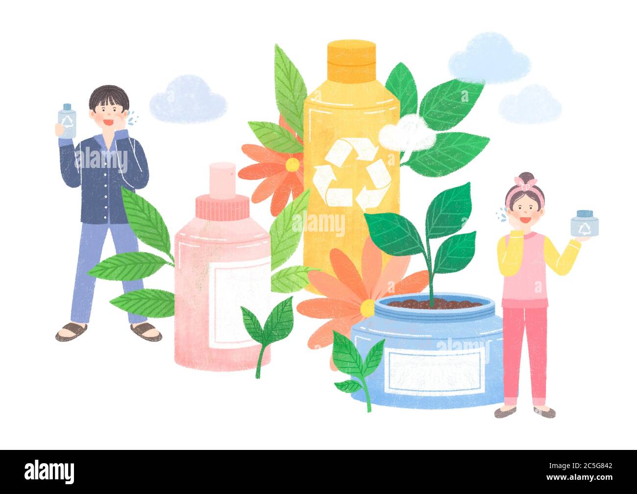 Ecology design concept. tree planting, recycling illustration 003 Stock ...