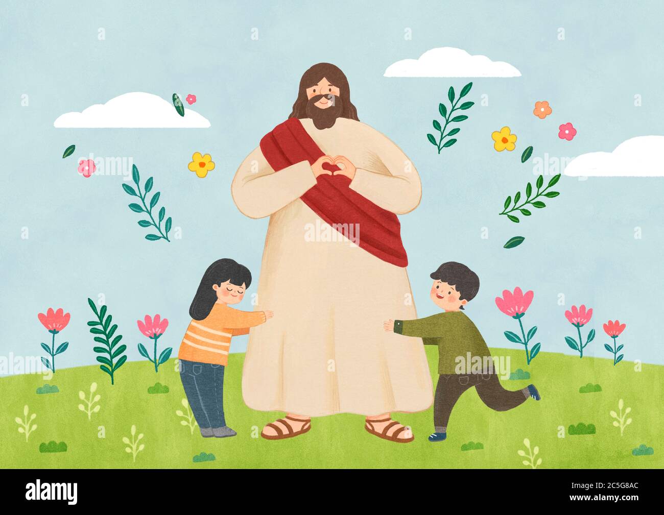 Jesus Christ Playing With Children