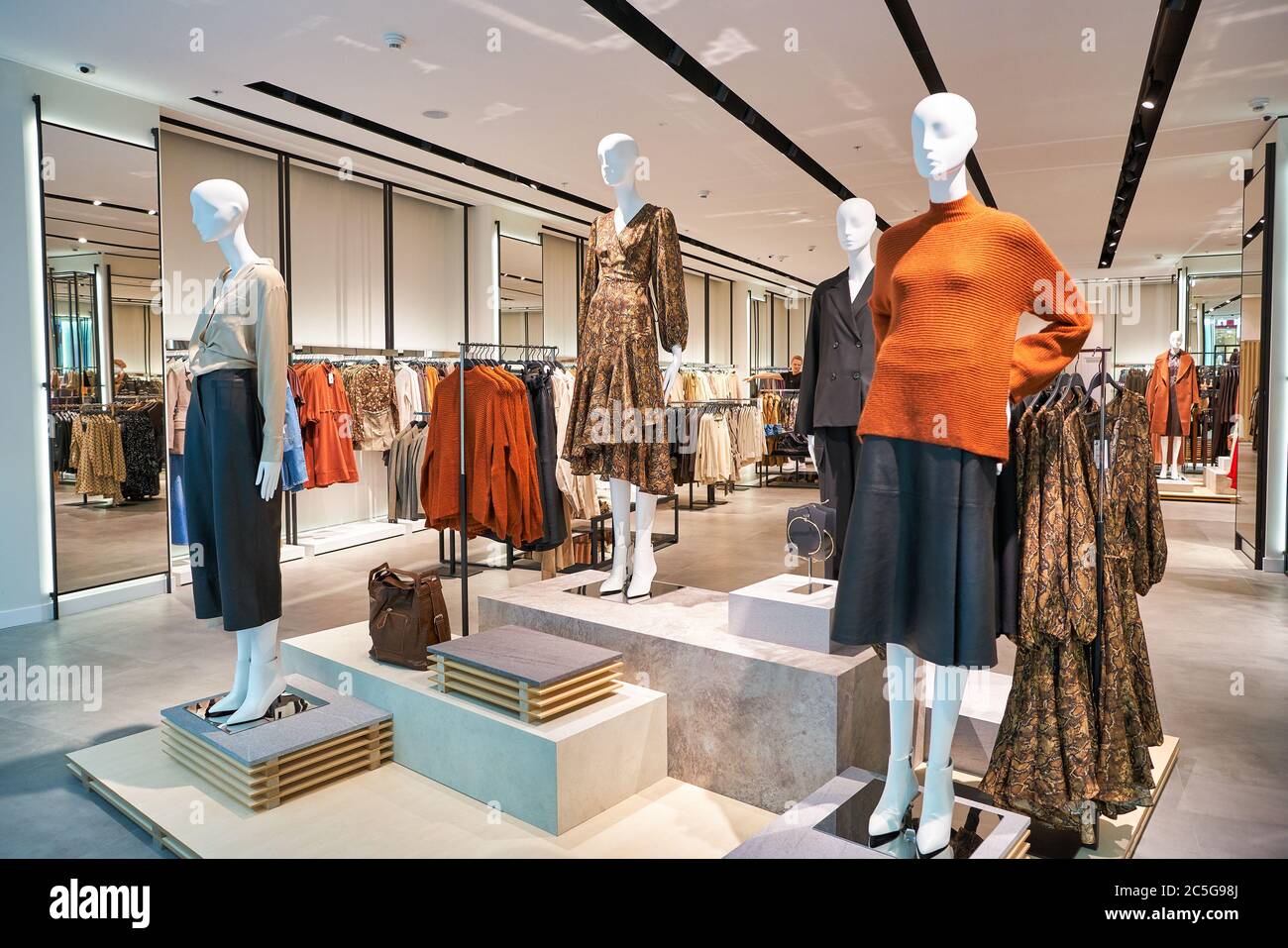 MOSCOW, RUSSIA - SEPTEMBER 14, 2019: interior shot of Lime store at ...